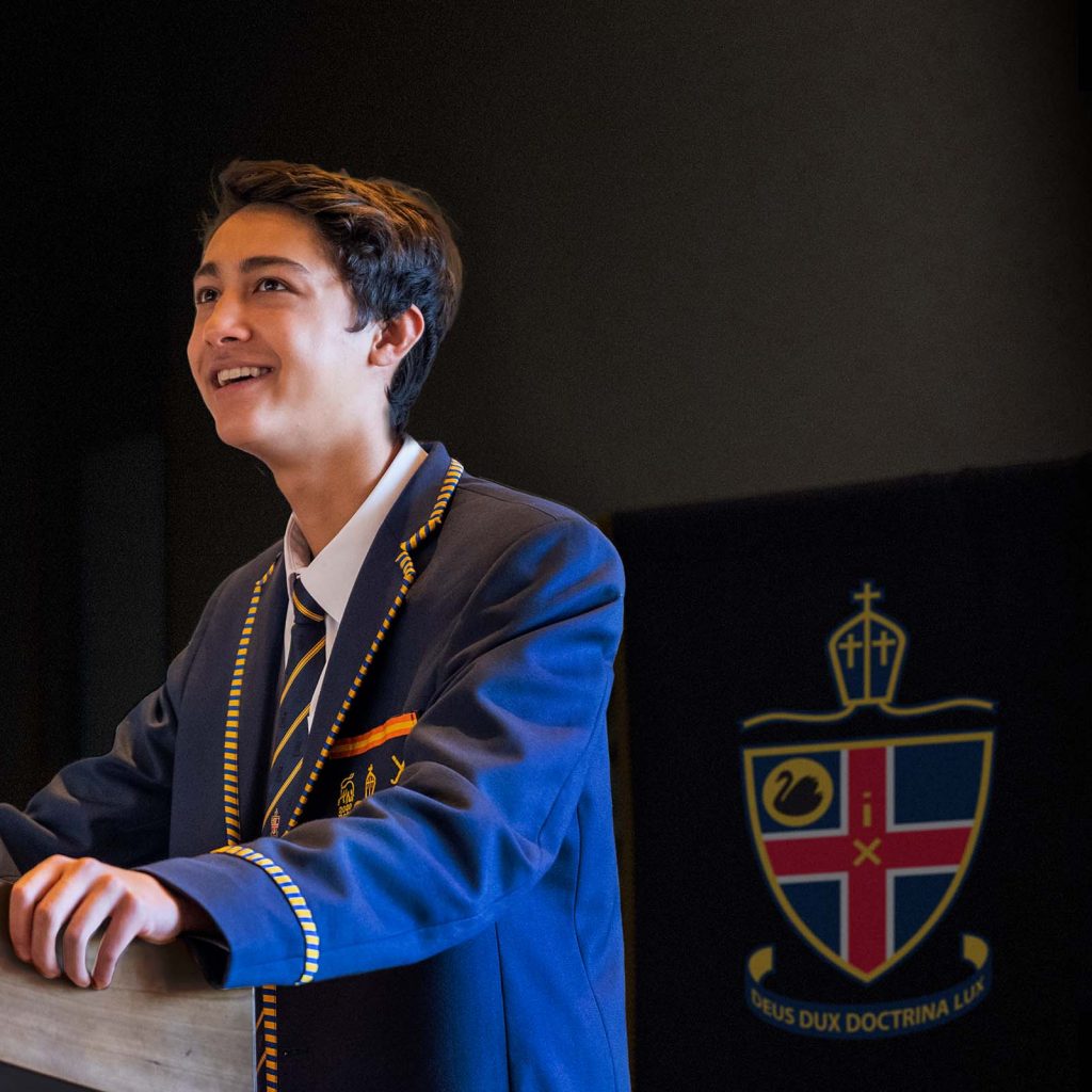 SLIDER Sean Morgan speech wide - CCGS Christ Church Grammar School