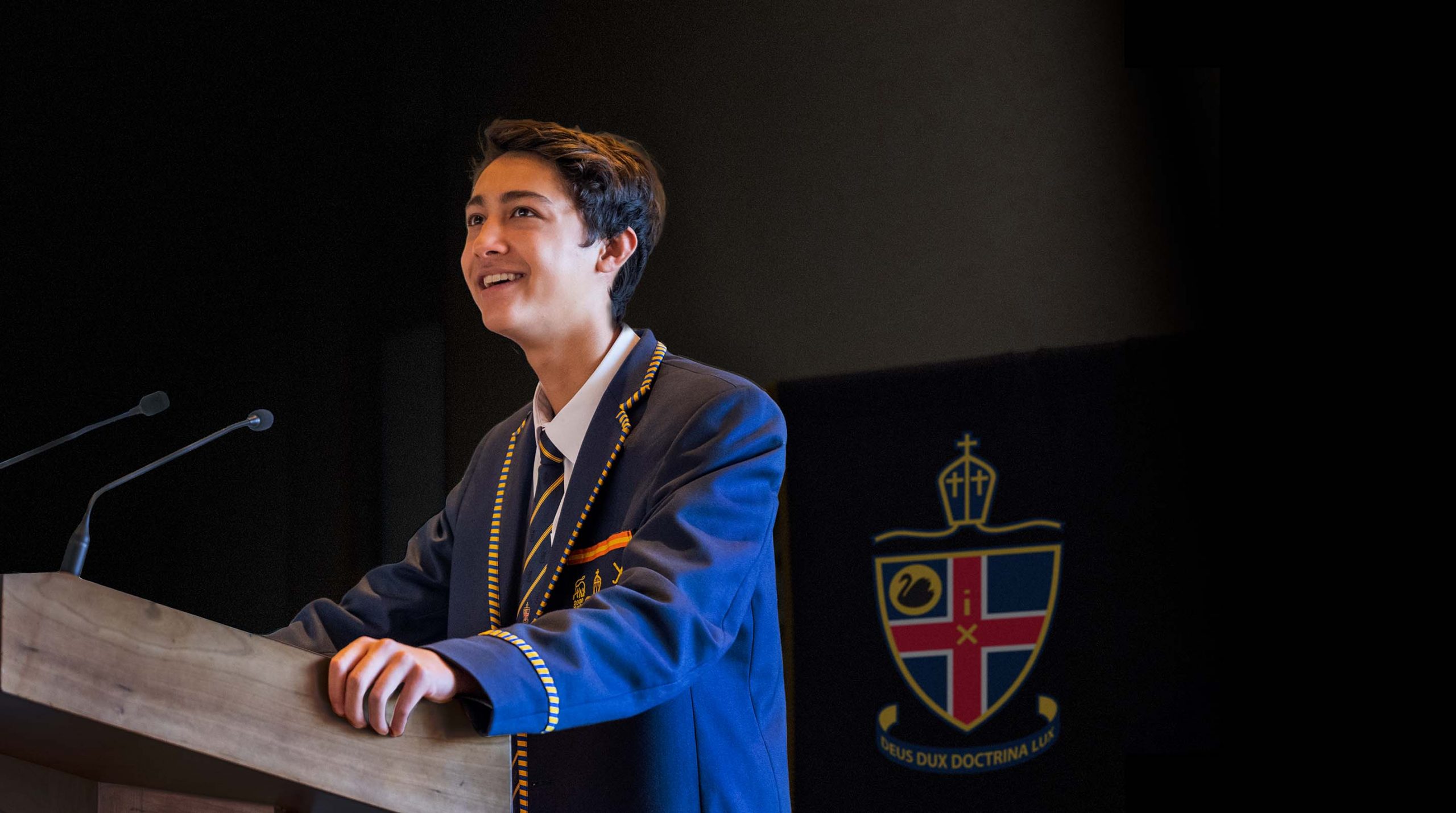 SLIDER Sean Morgan speech wide - CCGS Christ Church Grammar School