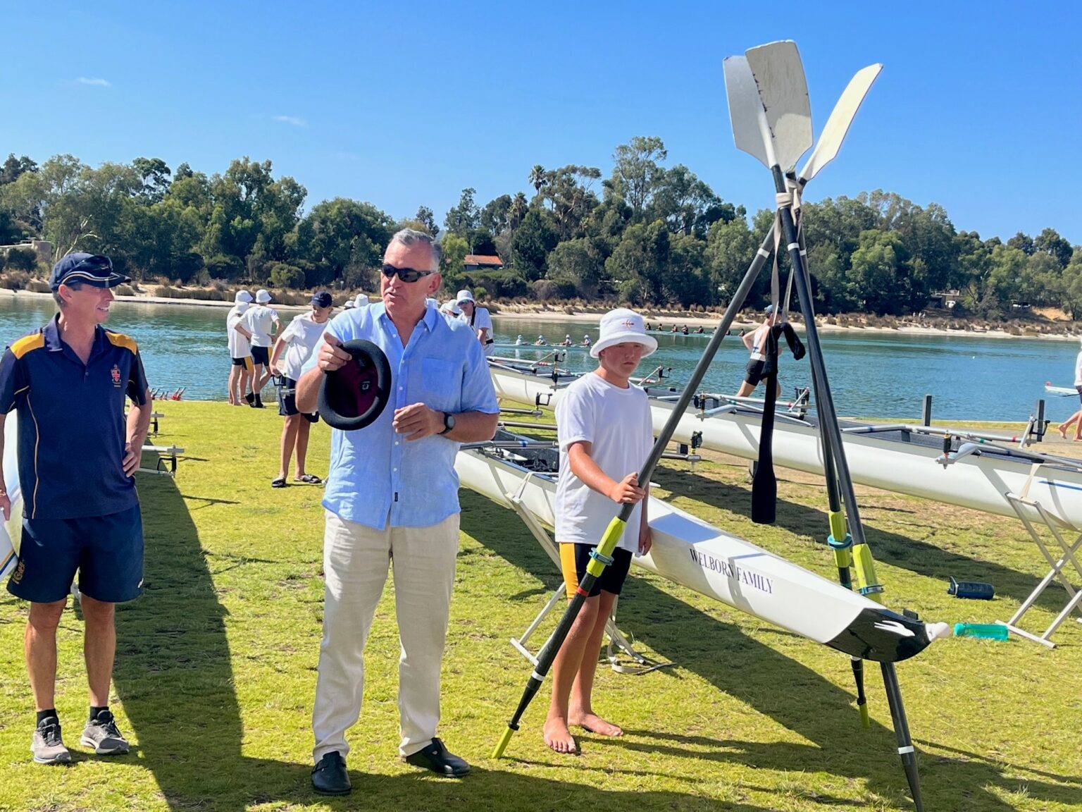 Naming of new rowing boats - CCGS Christ Church Grammar School