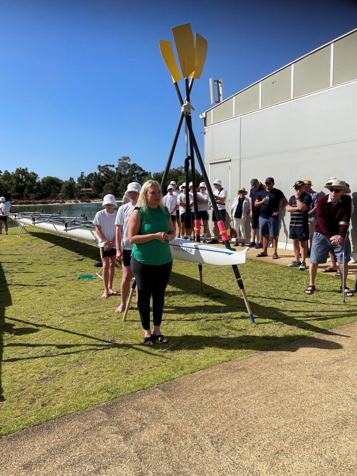 Naming of new rowing boats - CCGS Christ Church Grammar School