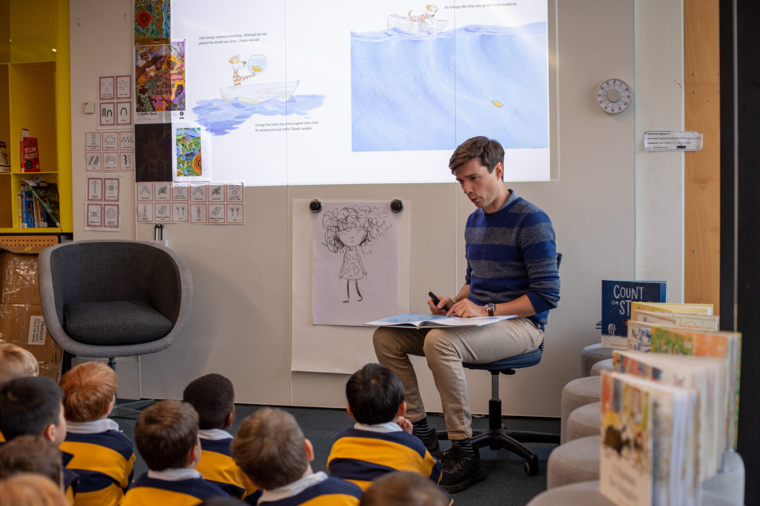 Acclaimed children's author and illustrator visits Kindy boys - CCGS ...